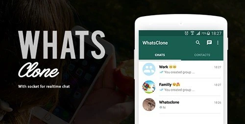 خرید و قیمت دانلود سورس اپلیکیشن چت WhatsClone With Socket | ترب