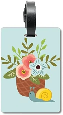 خرید و قیمت Snail Flower Pot Red Blue Suitcase Bag Tag Luggage Card ...