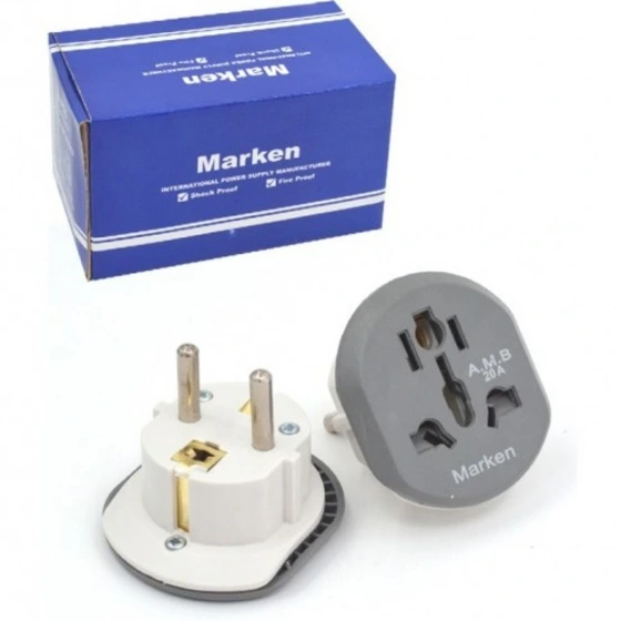 خرید و قیمت تبدیل 3 به 2 برق Marken بسته 20 عددی | ترب