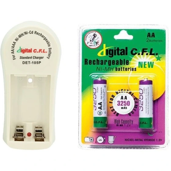 خرید و قیمت باتری قلمی قابل شارژ سی.اف.ال مدل DET-105P به همراه شارژر باتری | ترب