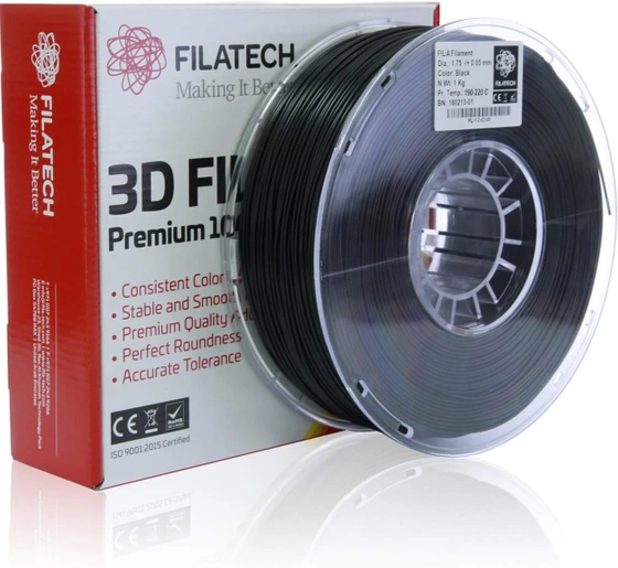 خرید و قیمت فیلامنت PLA Filatech، مشکی، 1.75 میلی متر، 1 کیلوگرم، ساخت امارات متحده عربی - ارسال ...