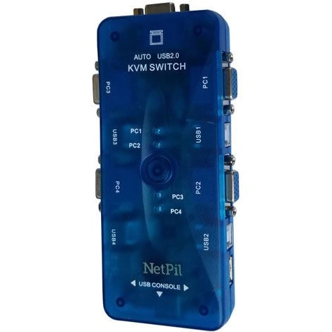 خرید و قیمت سوییچ چهار پورت KVM نت پیل مدل 104UK-T | ترب