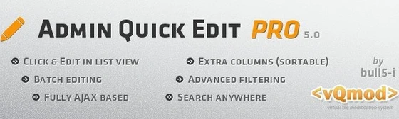 خرید و قیمت دانلود افزونه اپن کارت Admin Quick Edit PRO | ترب