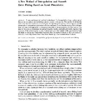 خرید و قیمت دانلود کتاب New method for interpolation and curve fitting based on local procedures ...
