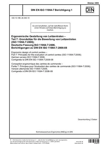 خرید و قیمت دانلود کتاب DIN EN ISO 11064-7 Berichtigung 1 2006 | ترب